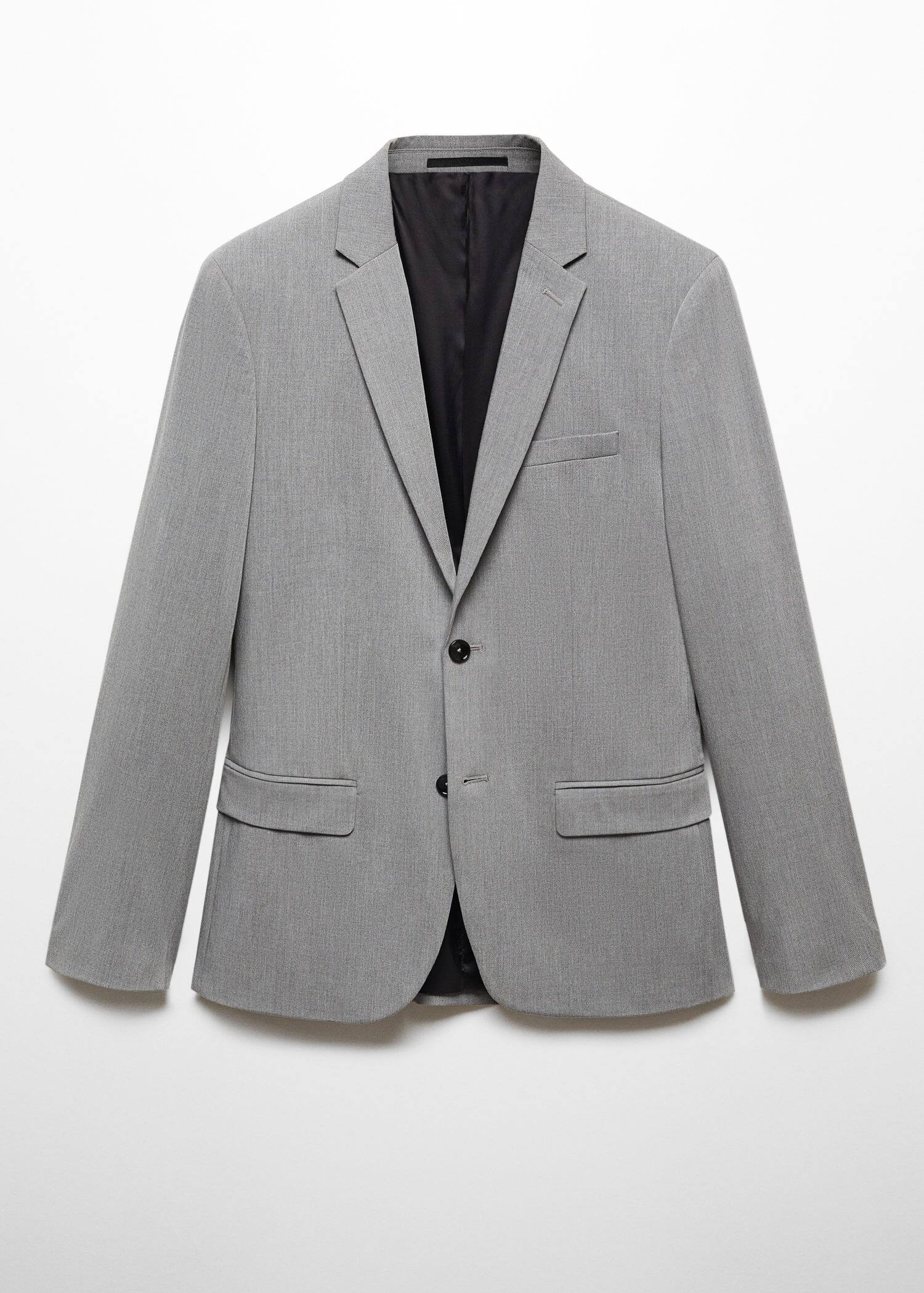 MANGO Super Slim-Fit Suit Jacket In Stretch Fabric in Grey | Endource
