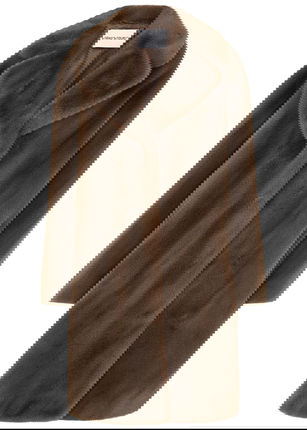 STAND STUDIO Camille Cocoon Faux Fur Coat | endource