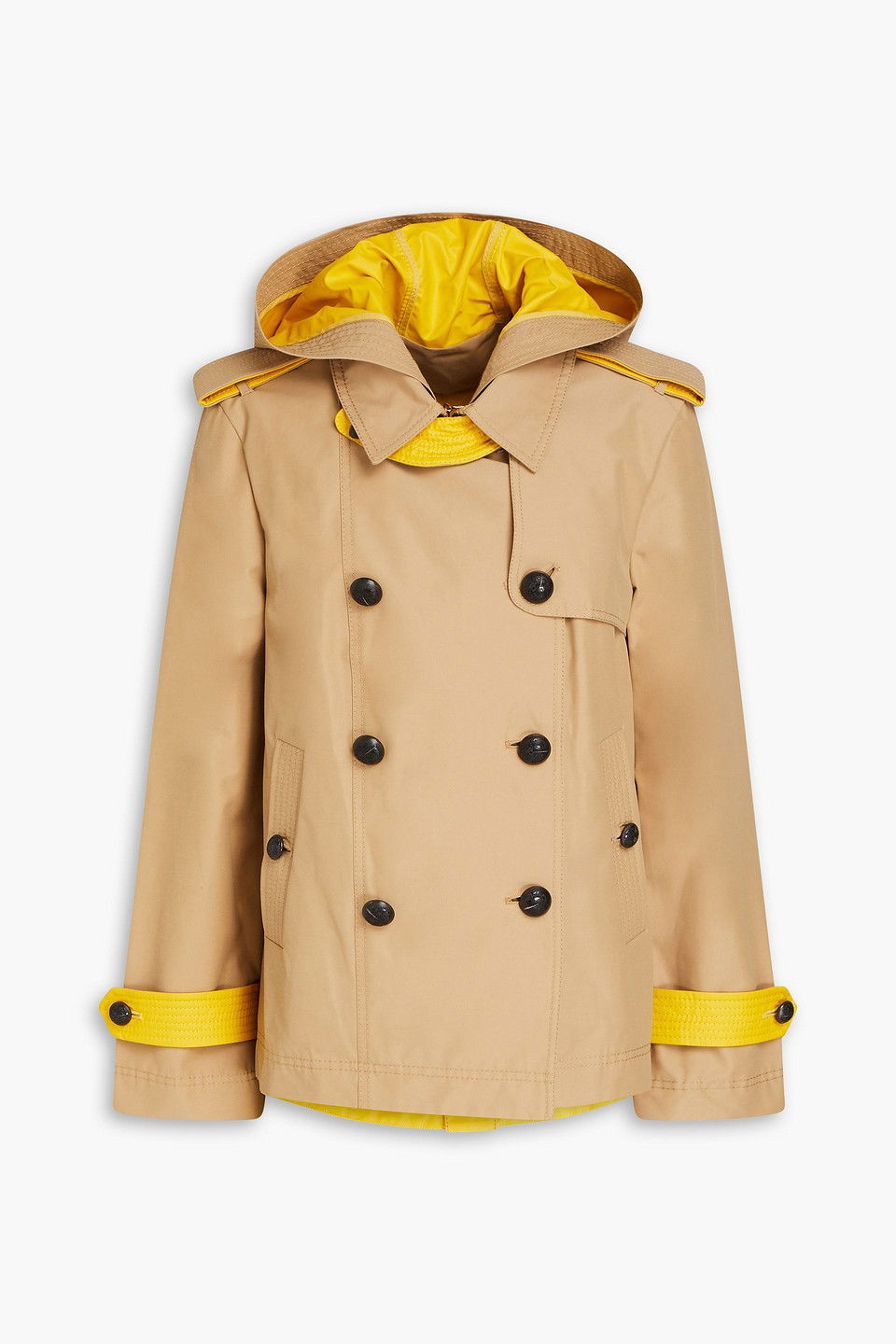 VERONICA BEARD Watts Convertible Hooded Trench Coat in Neutral | endource