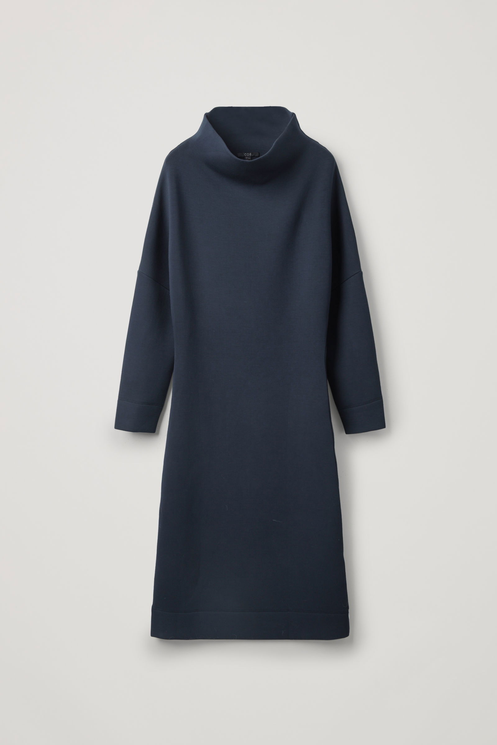 COS Funnel-Neck Scuba Dress in Navy | endource