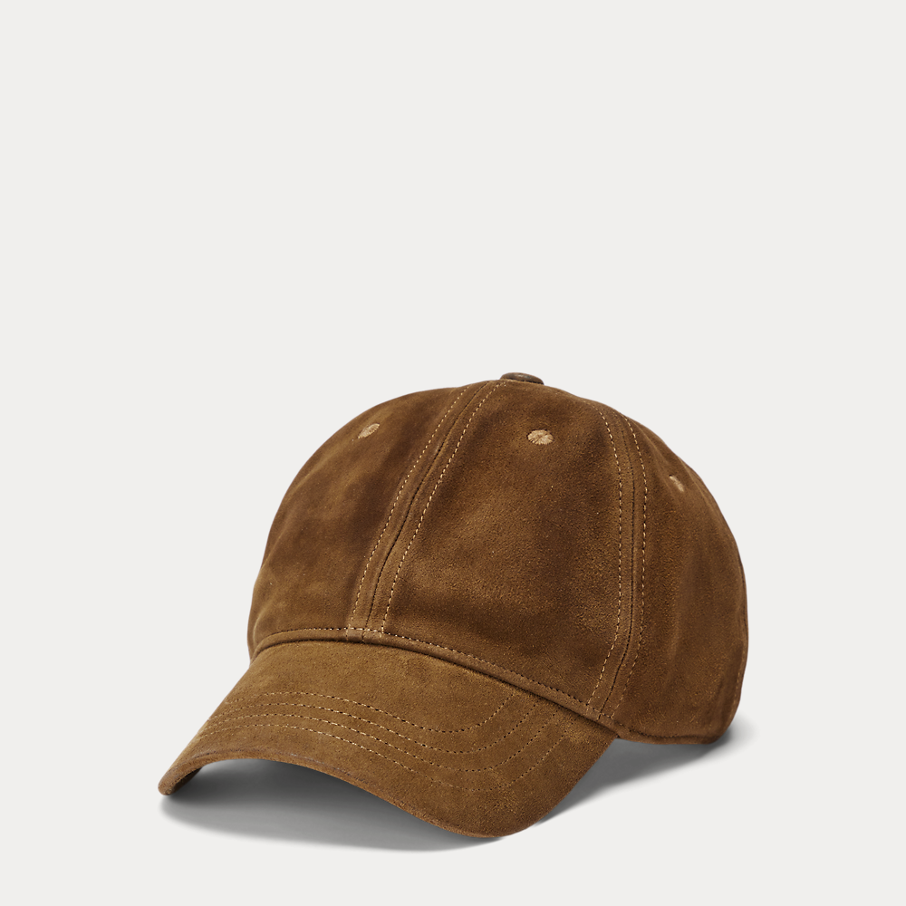 POLO RALPH LAUREN Suede Ball Cap in Brown | endource