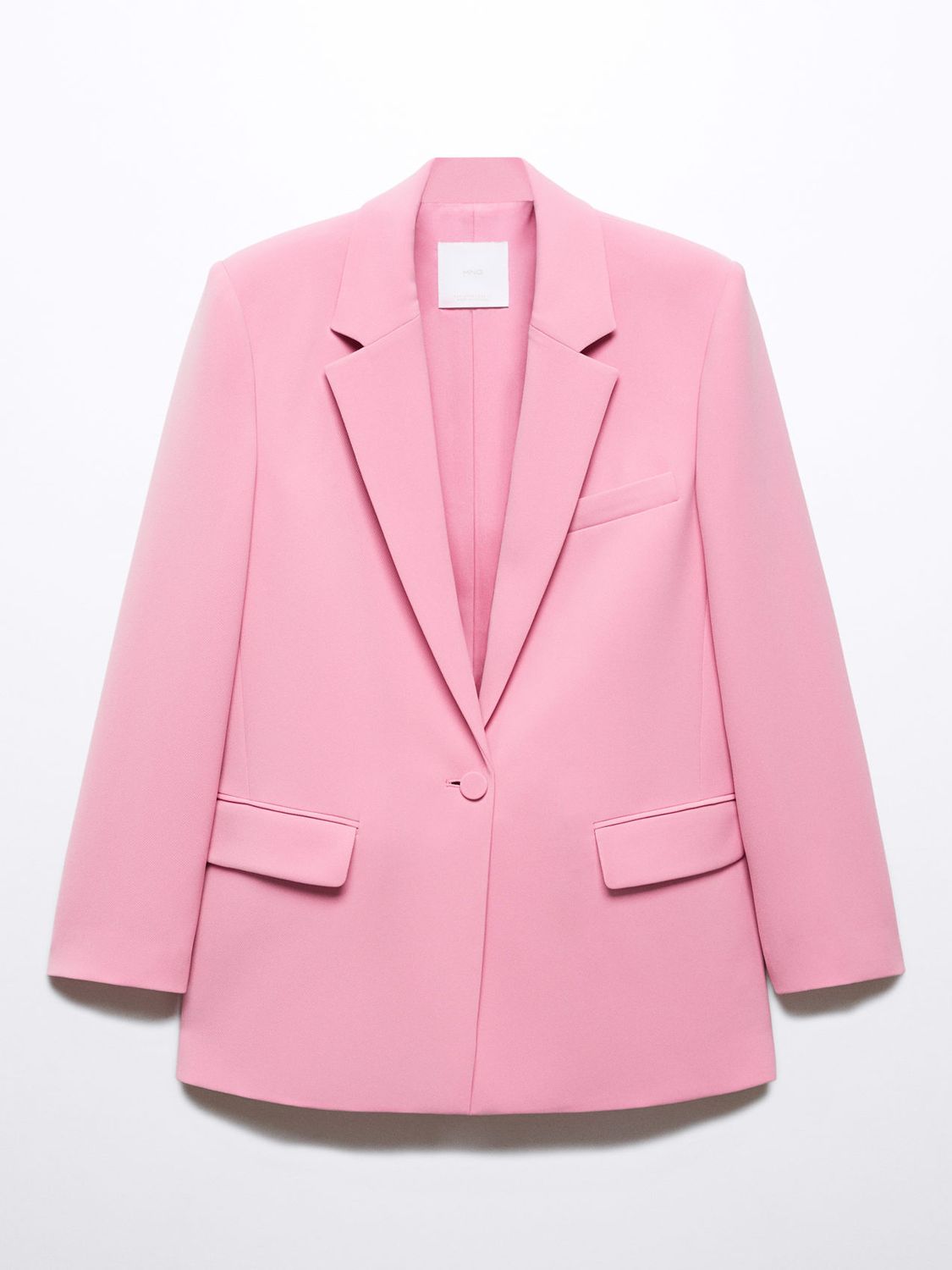 MANGO Hadid Oversized Blazer in Bright Pink | endource