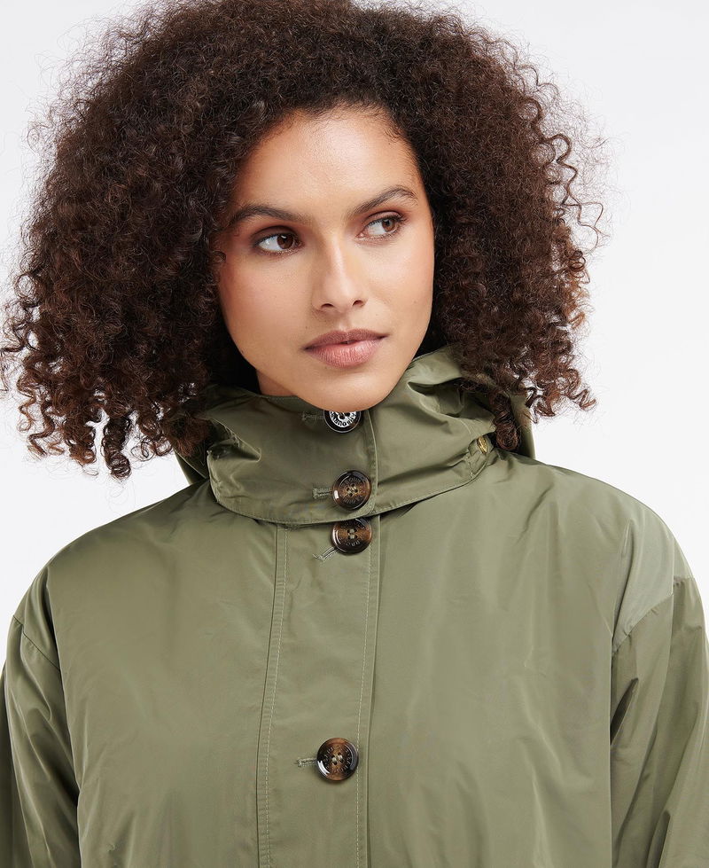 BARBOUR Juliet Showerproof Jacket in Light Trench/Rosemary Tartan ...