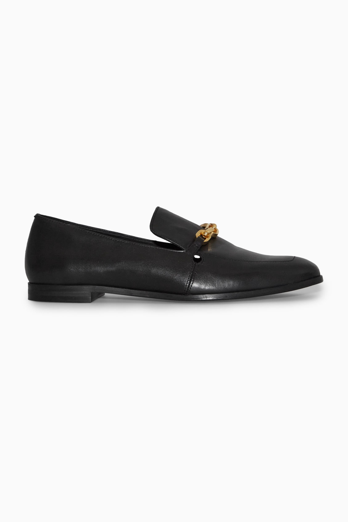 COS Leather Chain Loafers in BLACK | Endource