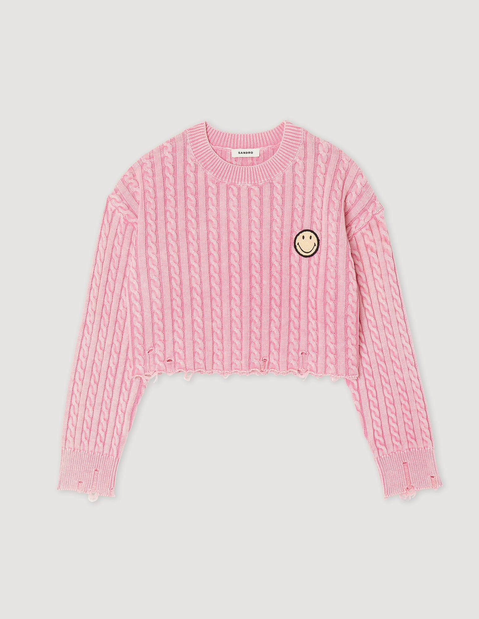 SANDRO Cropped Smiley© Sweater | Endource