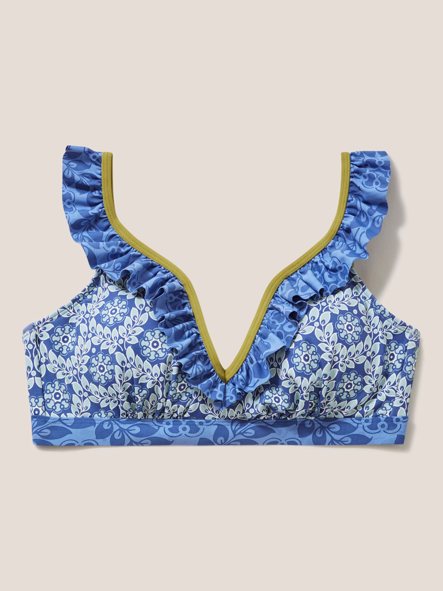 WHITE STUFF Beth Bikini Top in Blue Multi | Endource
