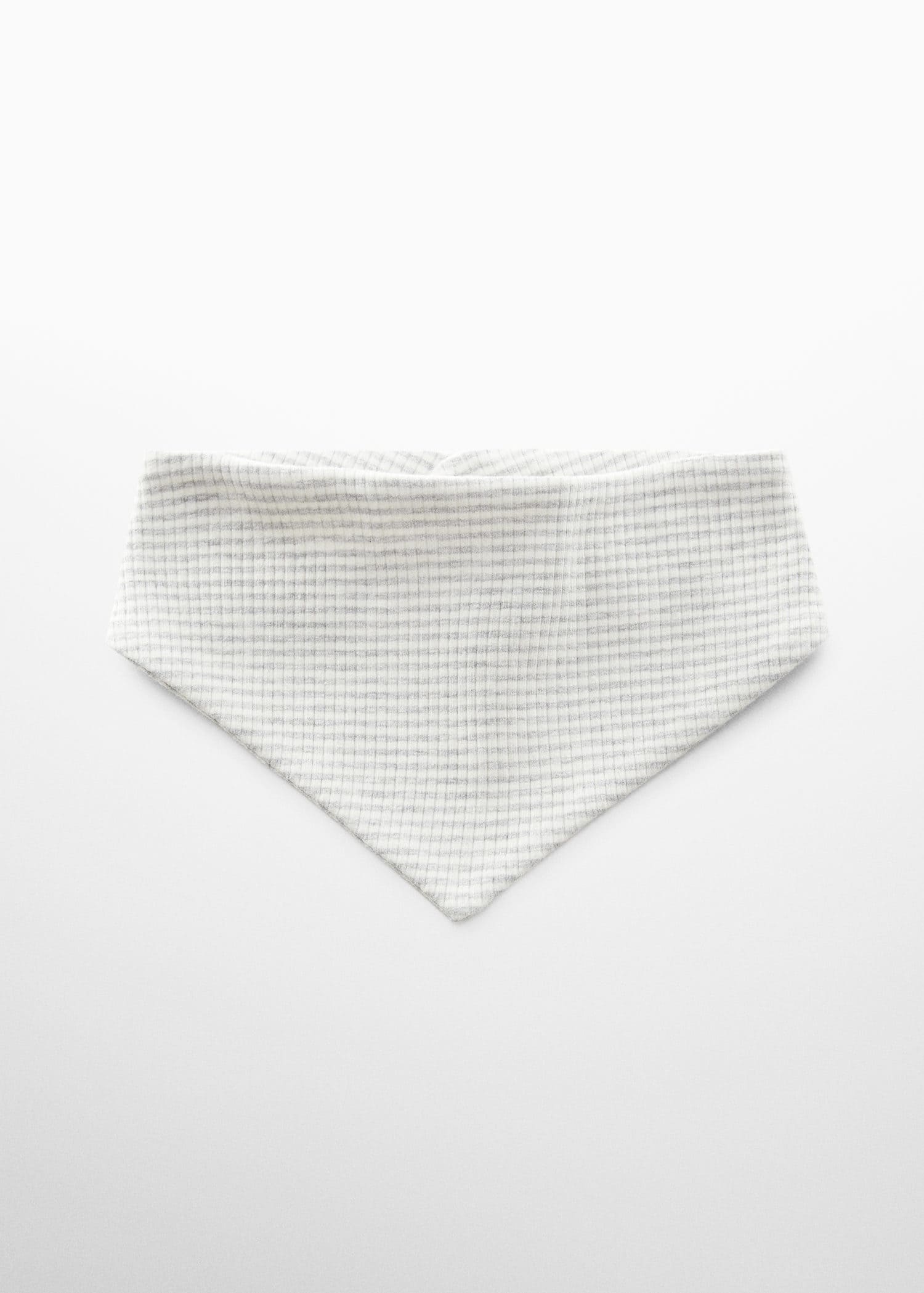 MANGO Check Velcro Bib in Medium Heather Grey | Endource