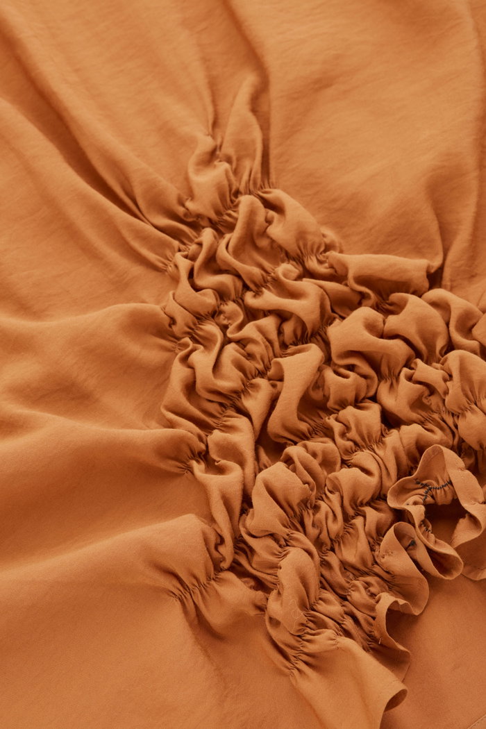 COS Dress with Gathered Hem in Terracotta | endource