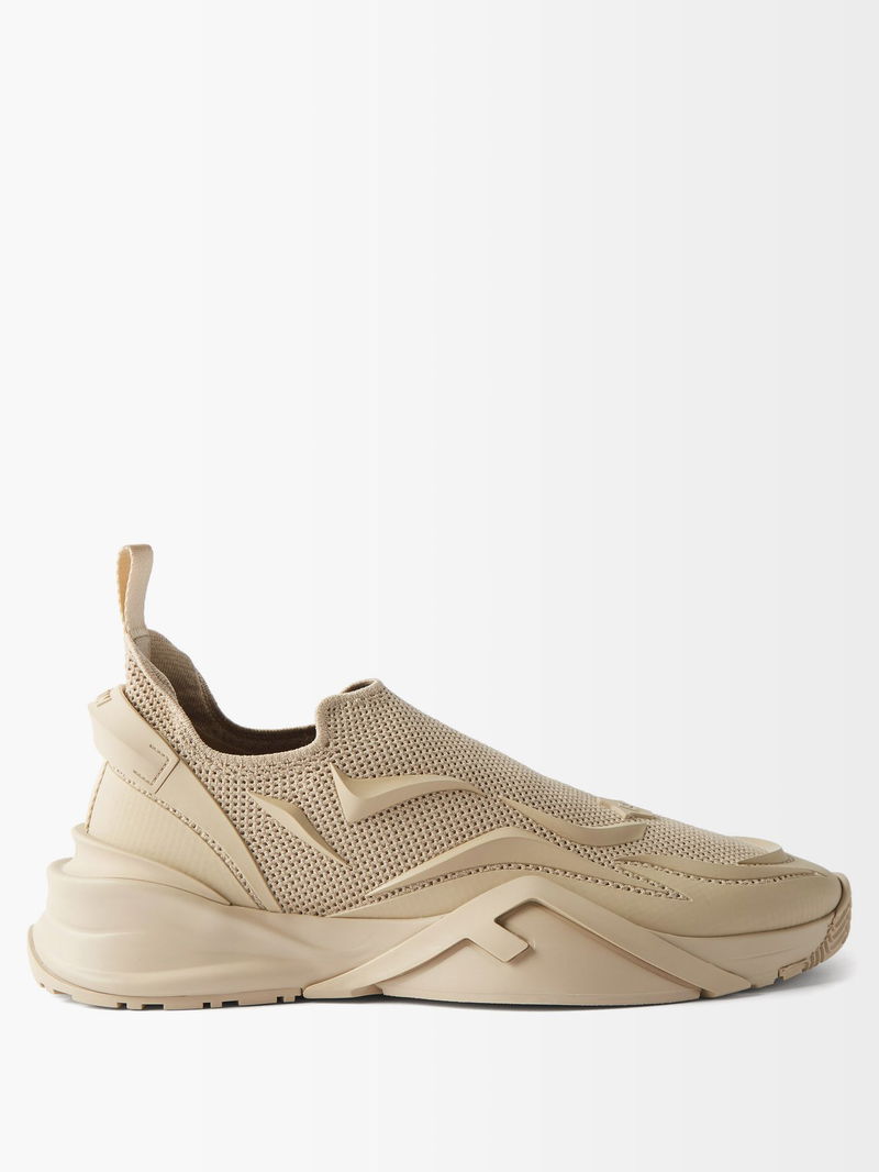 FENDI Flow Technical Trainers in Beige | endource