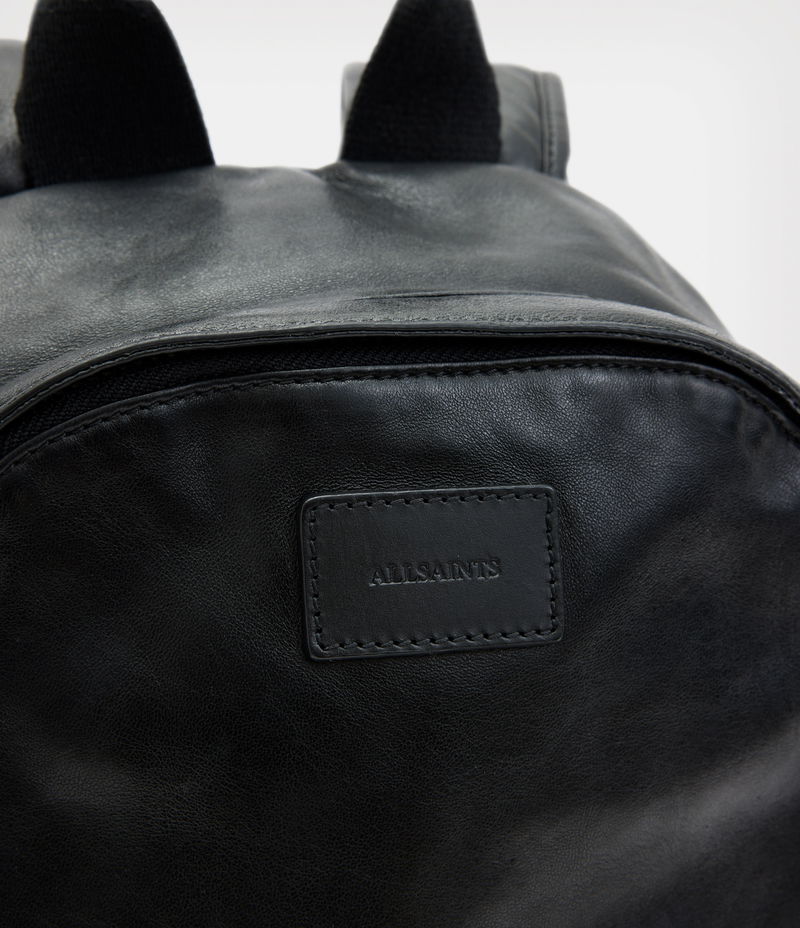 ALLSAINTS Carabiner Leather Backpack in Black | endource