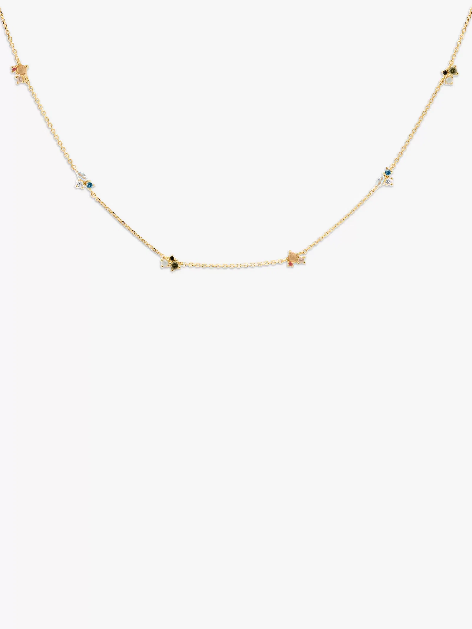 PDPAOLA La Palette Chain Necklace in Gold/Multi | endource