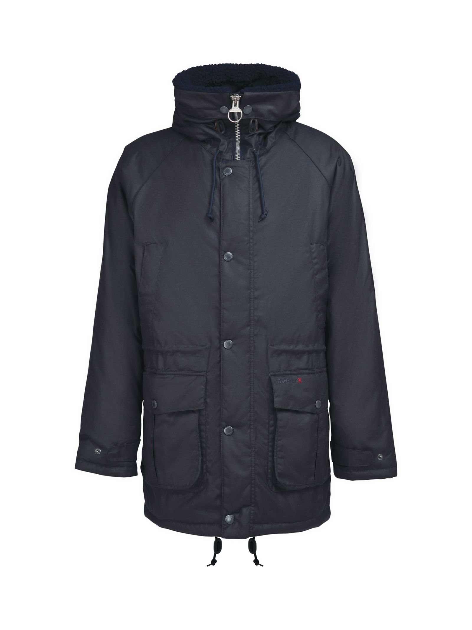 BARBOUR Corbridge Waxed Cotton Parka in Navy | endource