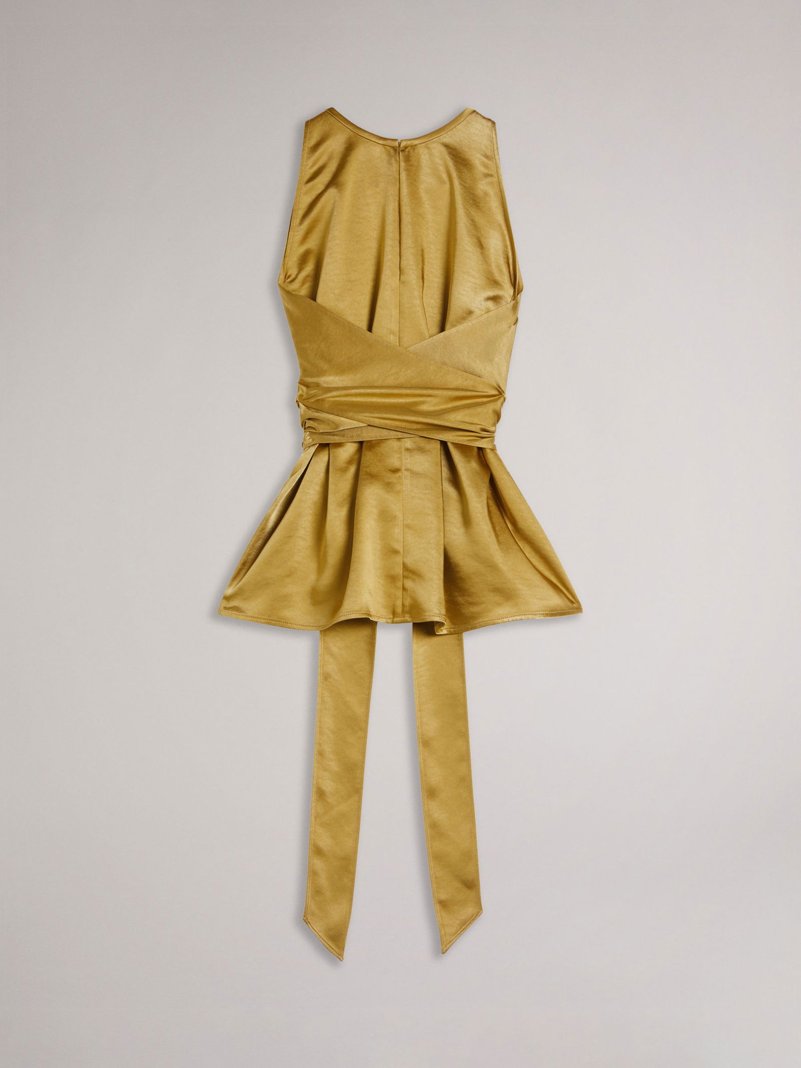 TED BAKER Mikelle Self Tie Halter Neck Cami in Tan | Endource