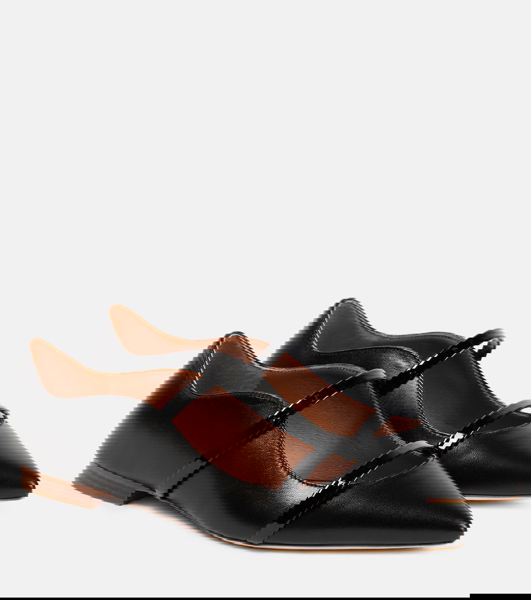 MALONE SOULIERS Maureen Leather Ballet Flats in Black | endource
