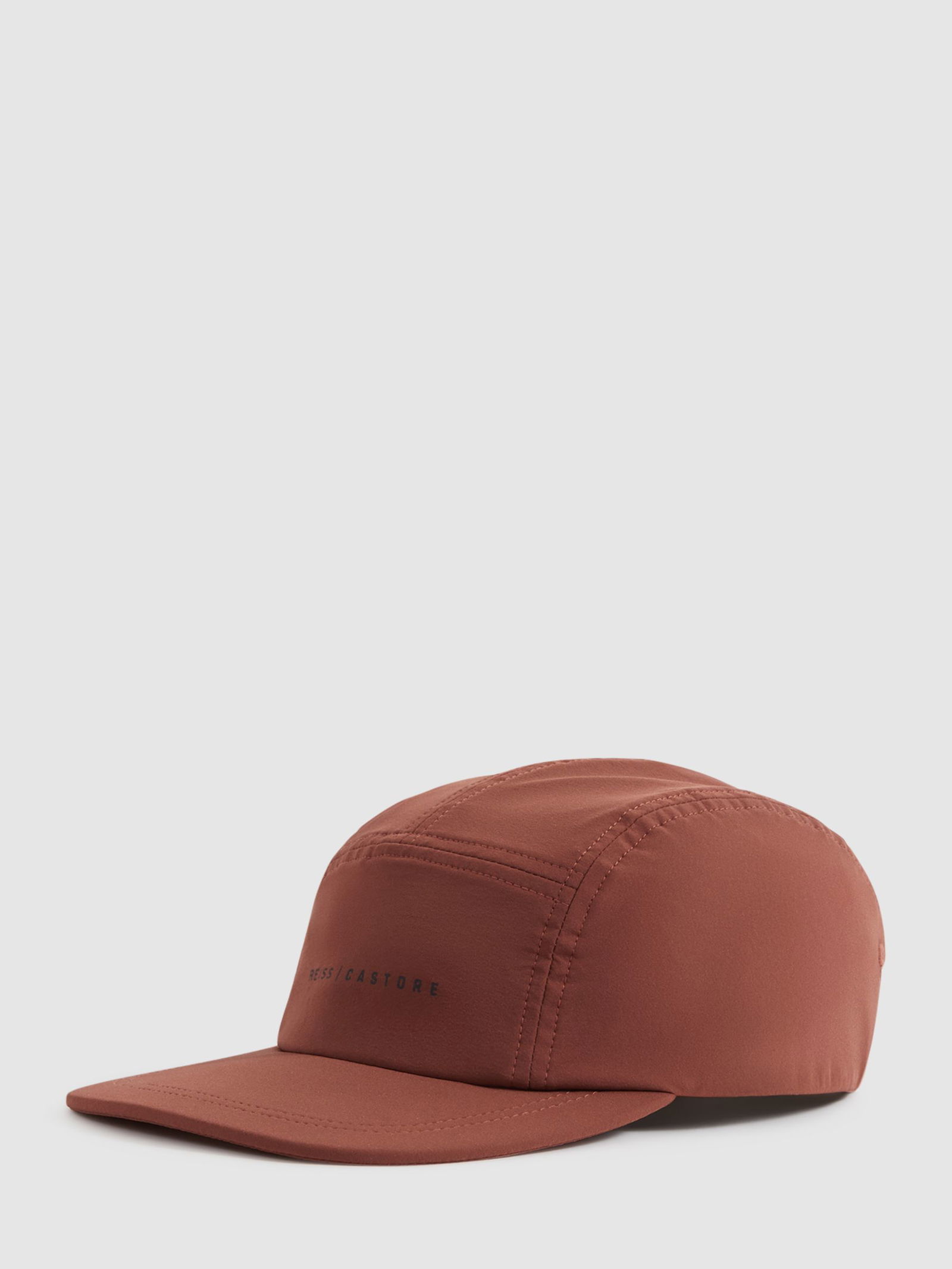 REISS Remy Castore Water Repellent Baseball Cap in Rust | endource