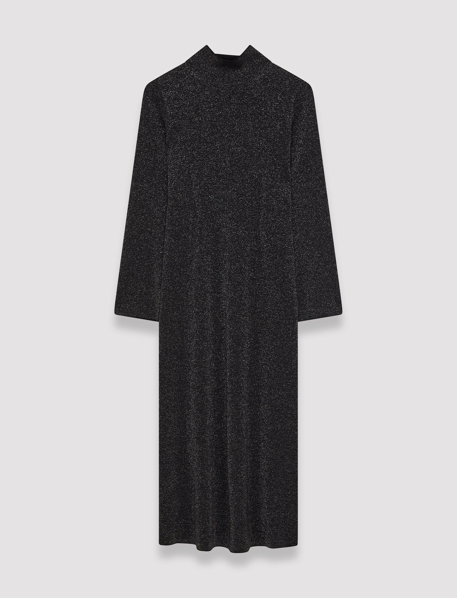 JOSEPH Double Face Lurex Merino Dress in Black | endource