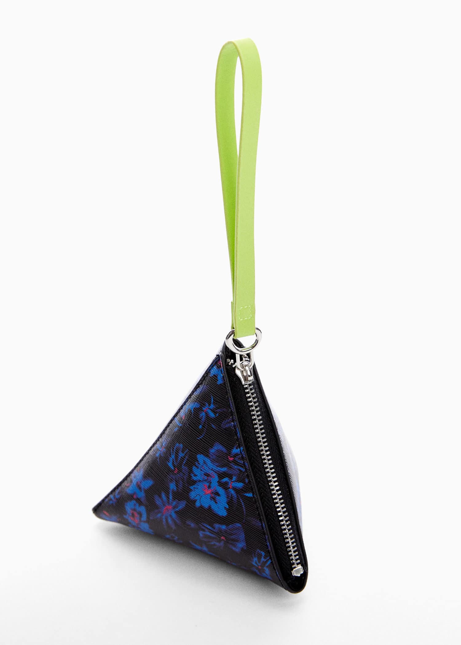 MANGO Saffiano Triangular Coin Purse in Black | endource