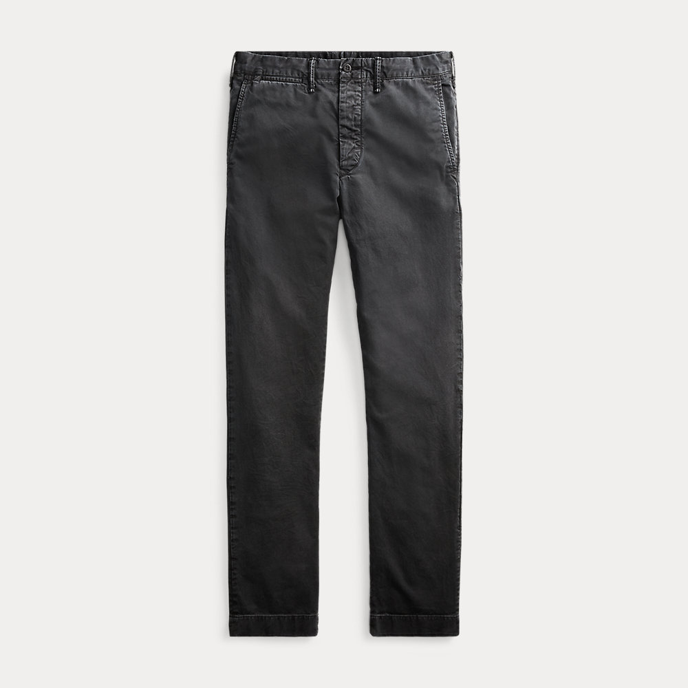 RALPH LAUREN RRL Slim Fit Chino Trouser in Black | Endource