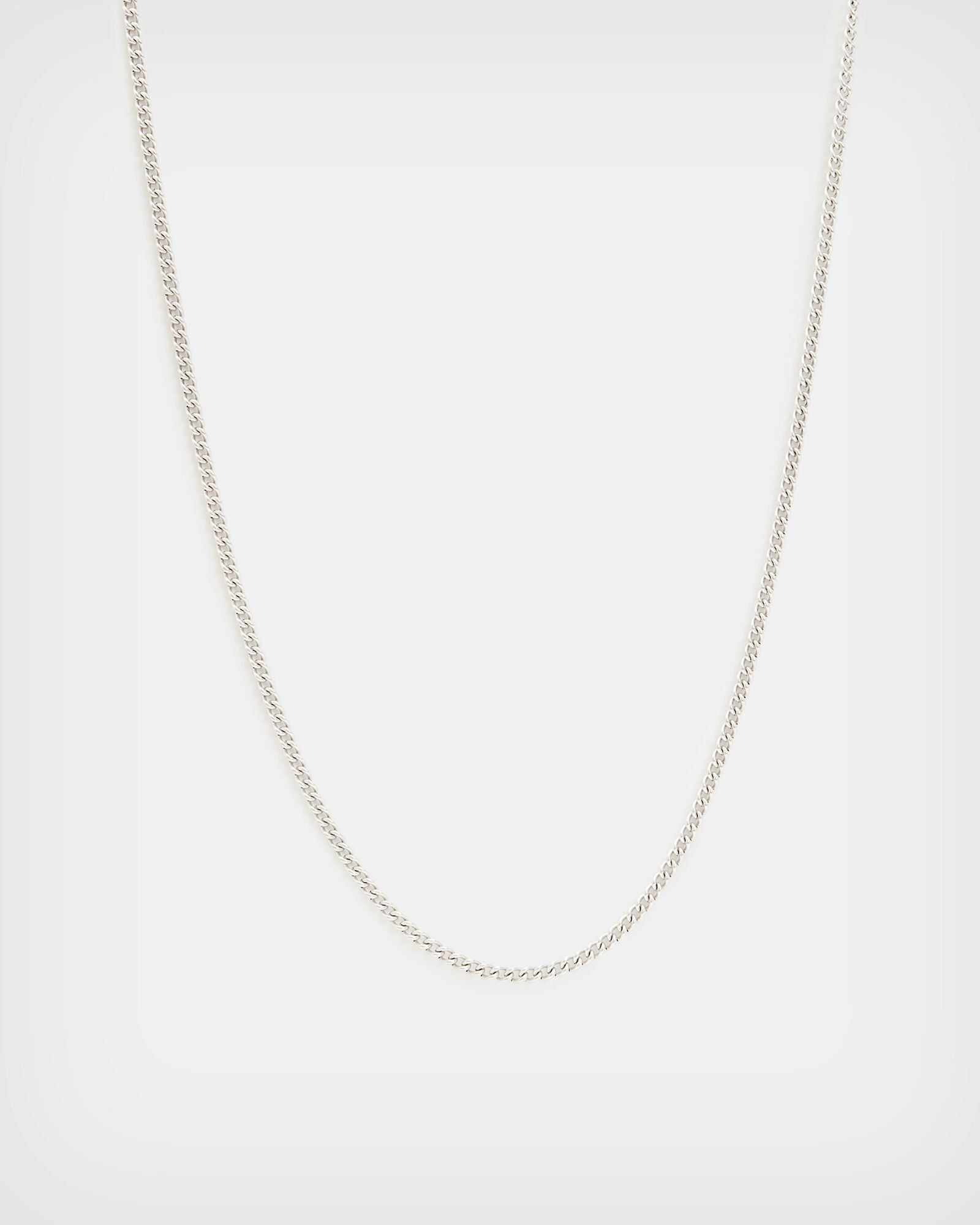 ALLSAINTS Curb Sterling Silver Chain Necklace in Warm Silver | endource