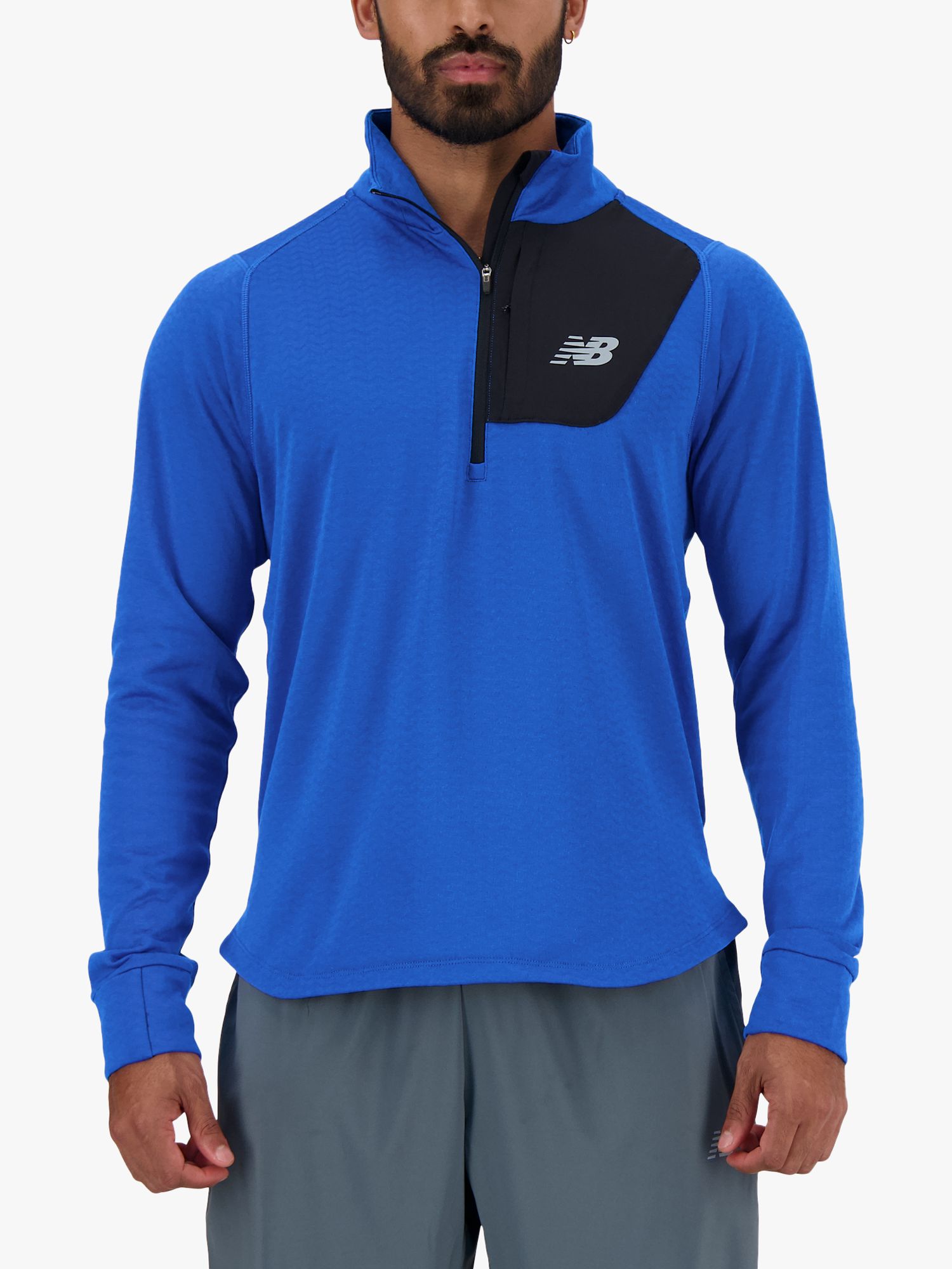 NEW BALANCE Heat Grid Half Zip Top in Blue Oasis | Endource