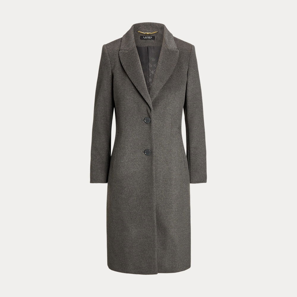 LAUREN RALPH LAUREN Wool-blend Reefer Coat in Grey | endource