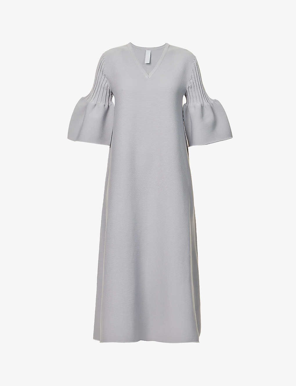 CFCL Pottery Textured-Knit Midi Dress in BLACK | endource