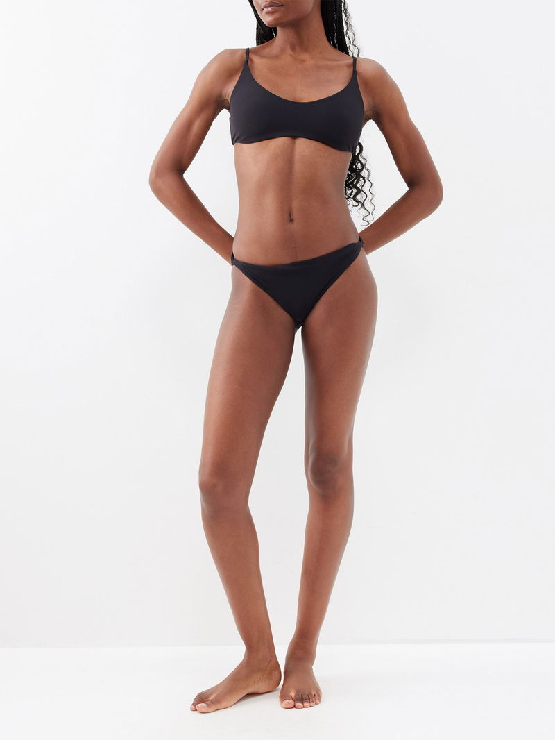 TOTEME Twist-Strap Bikini Briefs in Black | Endource