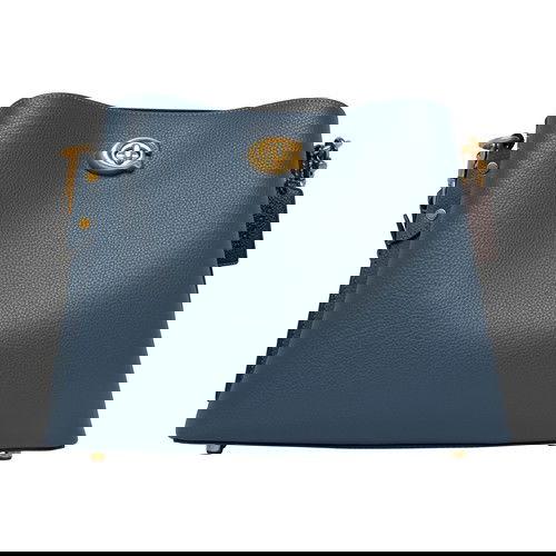 COACH Colorblock Leather Willow Shoulder Bag in B4 Denim | endource