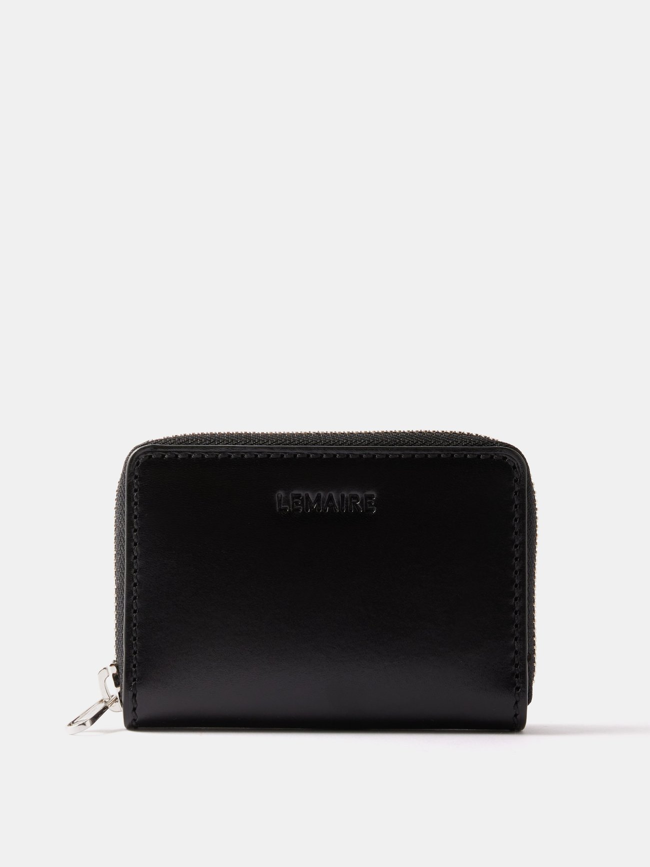 LEMAIRE Logo-Debossed Leather Ziparound Wallet | endource