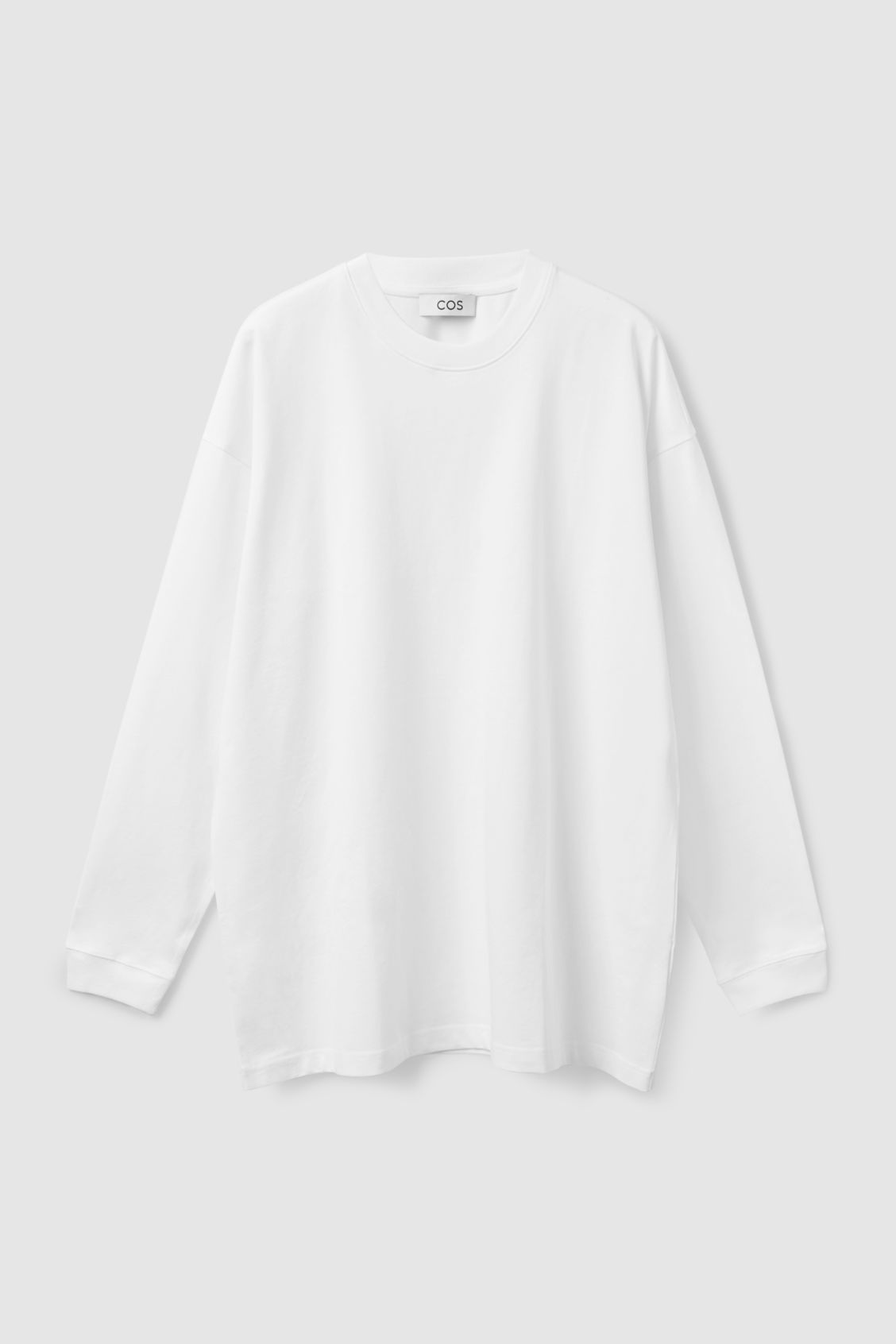 COS Long-Sleeve T-Shirt in WHITE | Endource