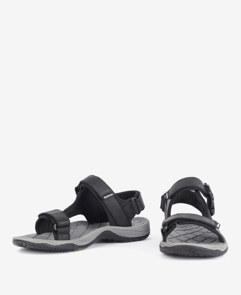 Barbour Pendle Sports Sandals in Classic Black | Endource