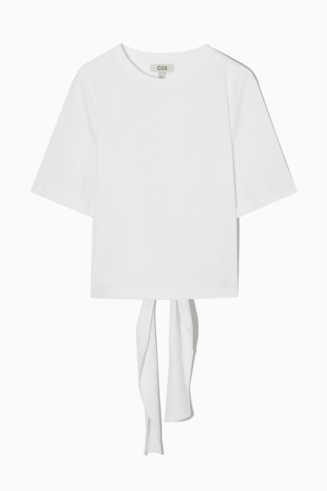 COS Tie-Back T-Shirt in WHITE | Endource