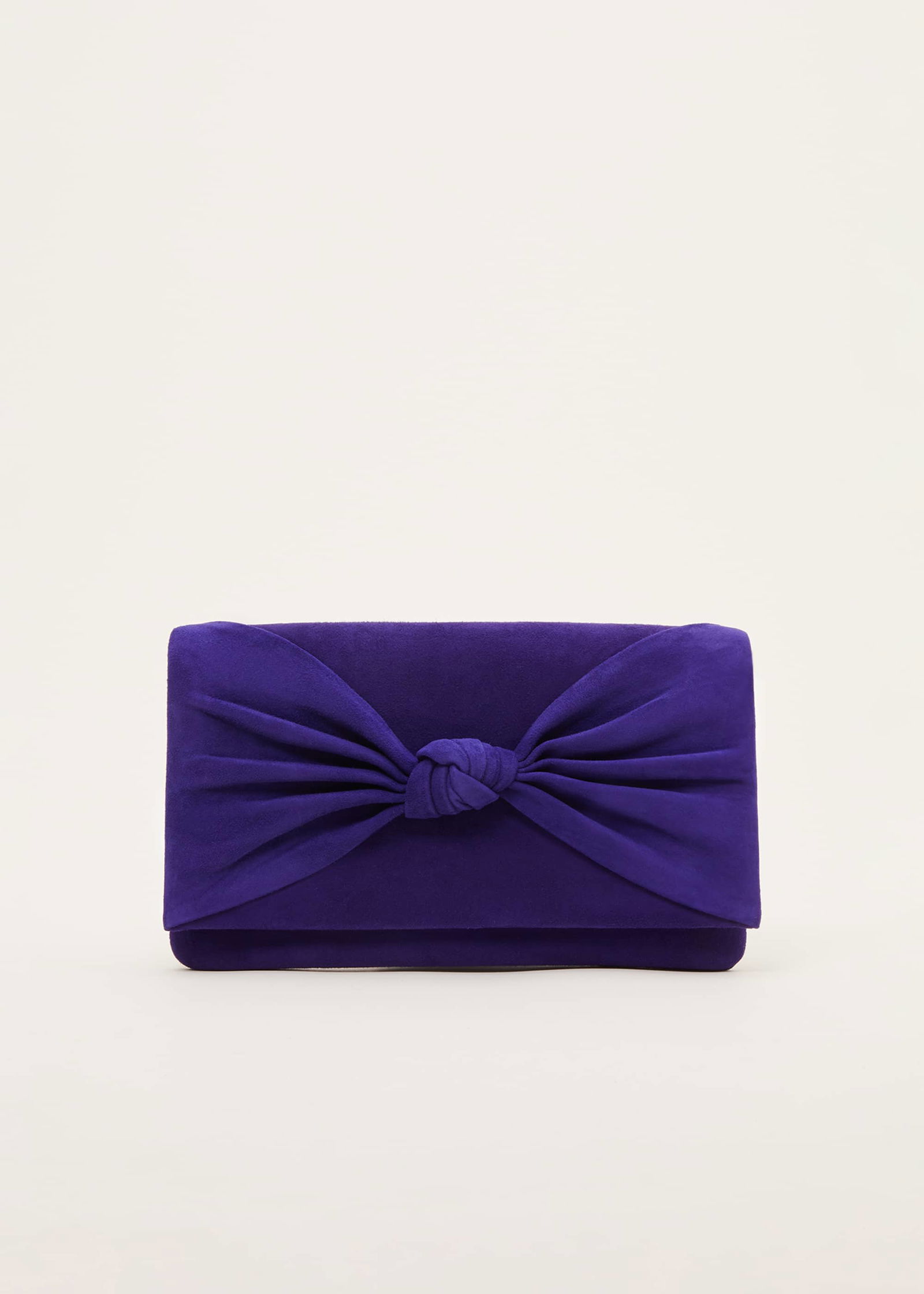 PHASE EIGHT Carrie Knot Front Clutch Bag in Cobalt | endource