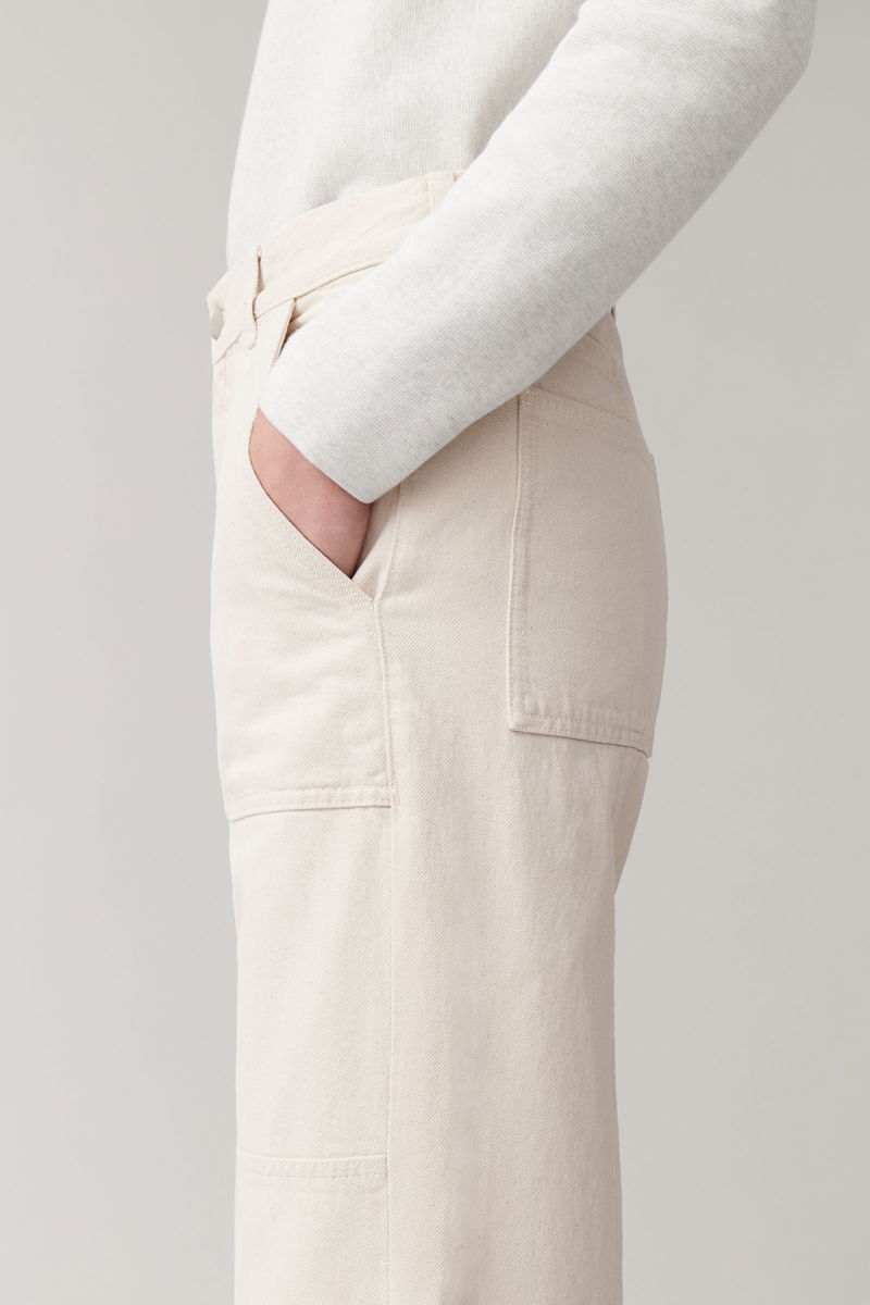COS Seam-Detailed Jeans in Light beige | endource
