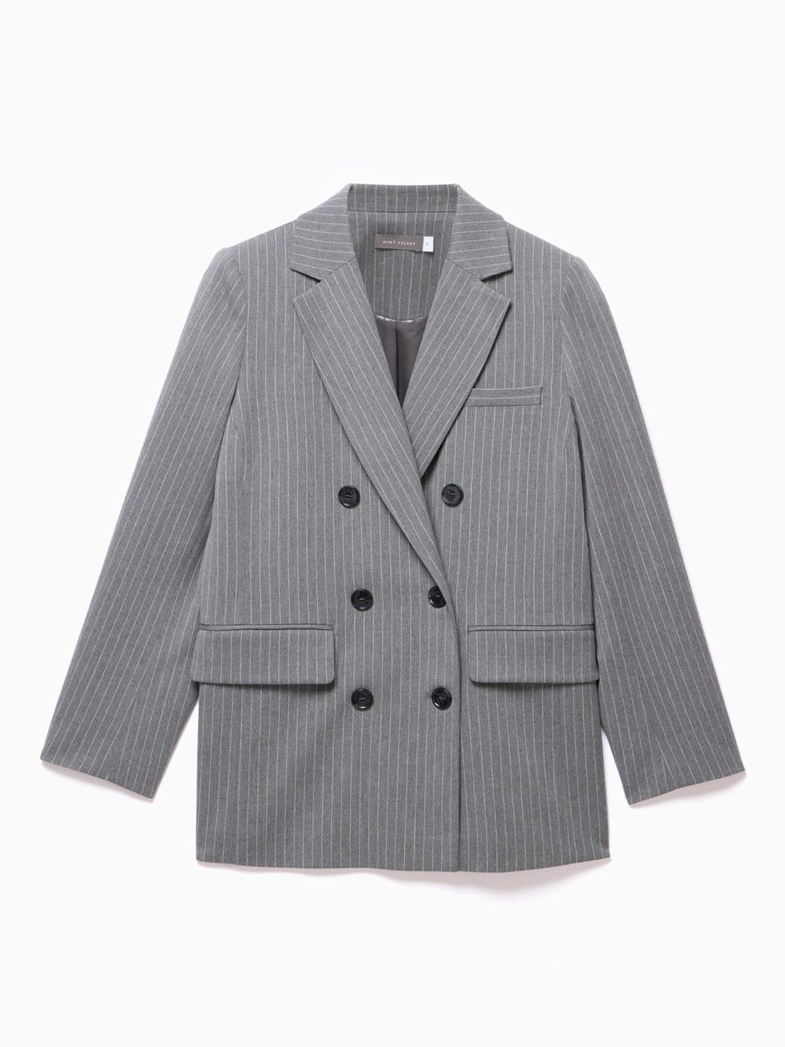 MINT VELVET Mint Velvet Pinstripe Blazer in Grey/Multi | endource