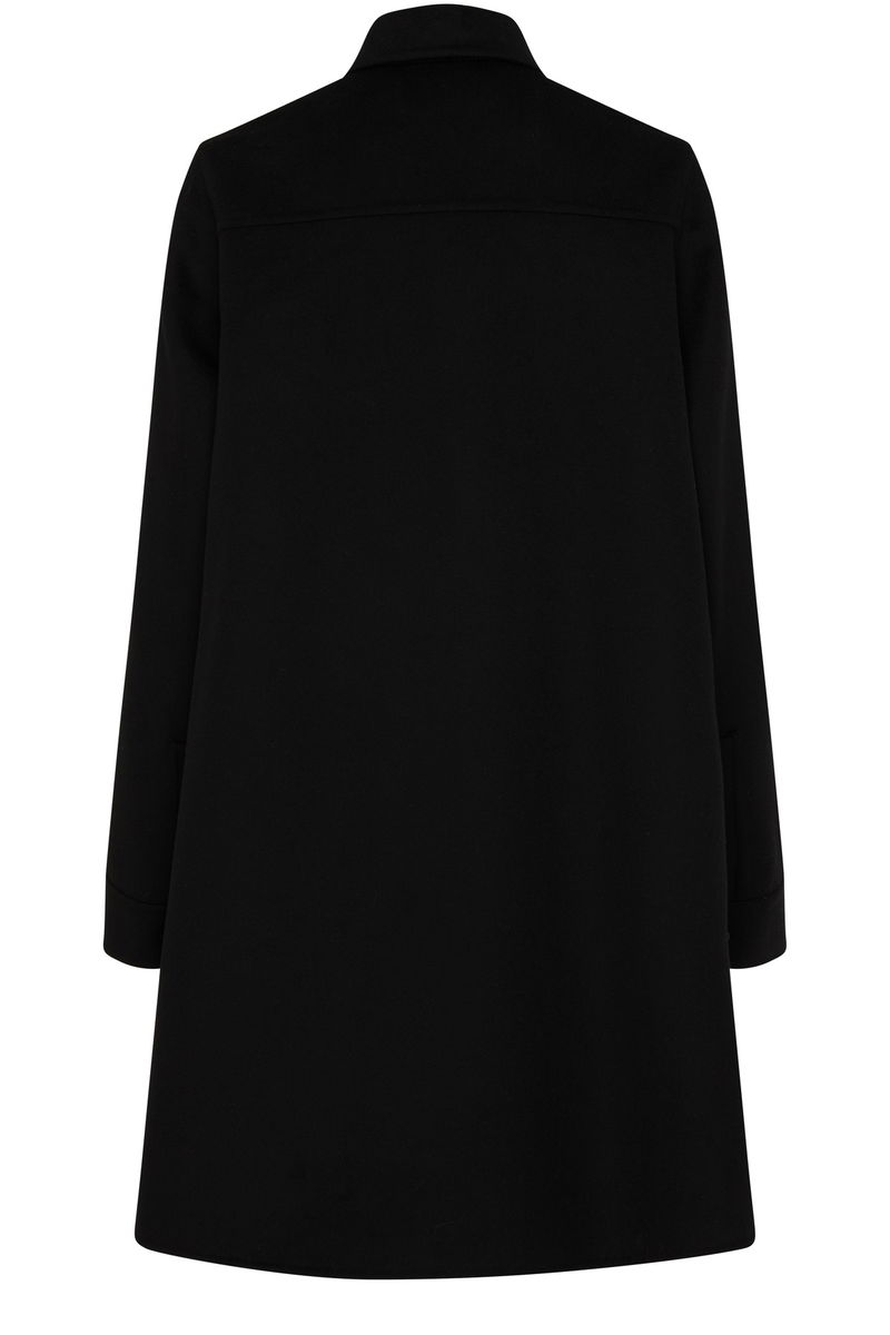 LOEWE Trapeze Cut Coat in Black | Endource