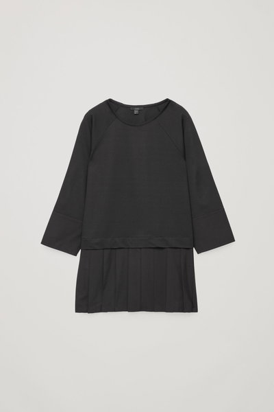 COS Woven-Jersey Pleated Top | Endource