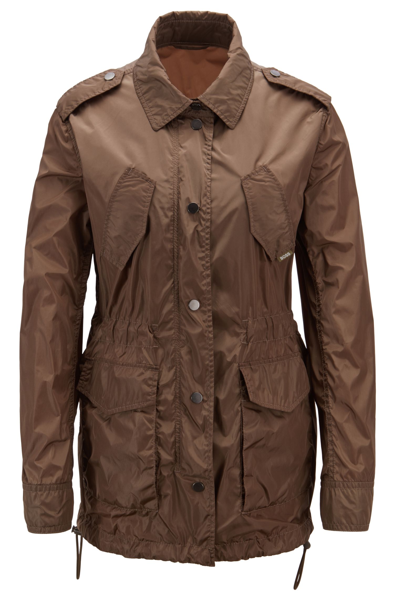 HUGO BOSS Water-Repellent Field Jacket in Open Grey | endource