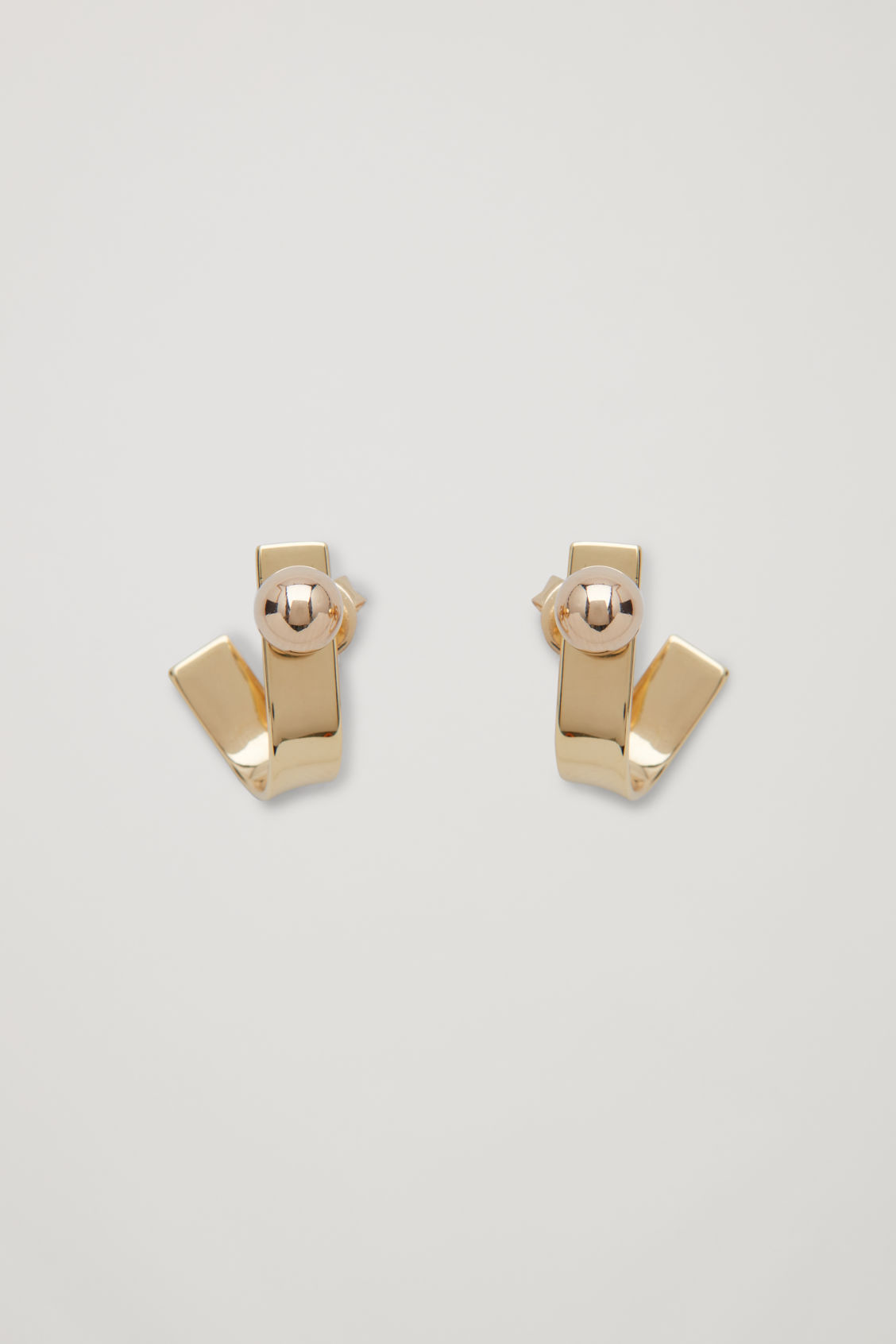 COS 18CT Gold Plated Hoop Earrings | endource