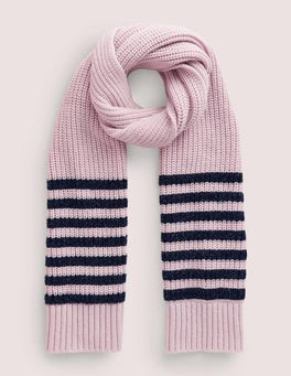 BODEN Chunky Stripe Scarf - Boto Pink | endource