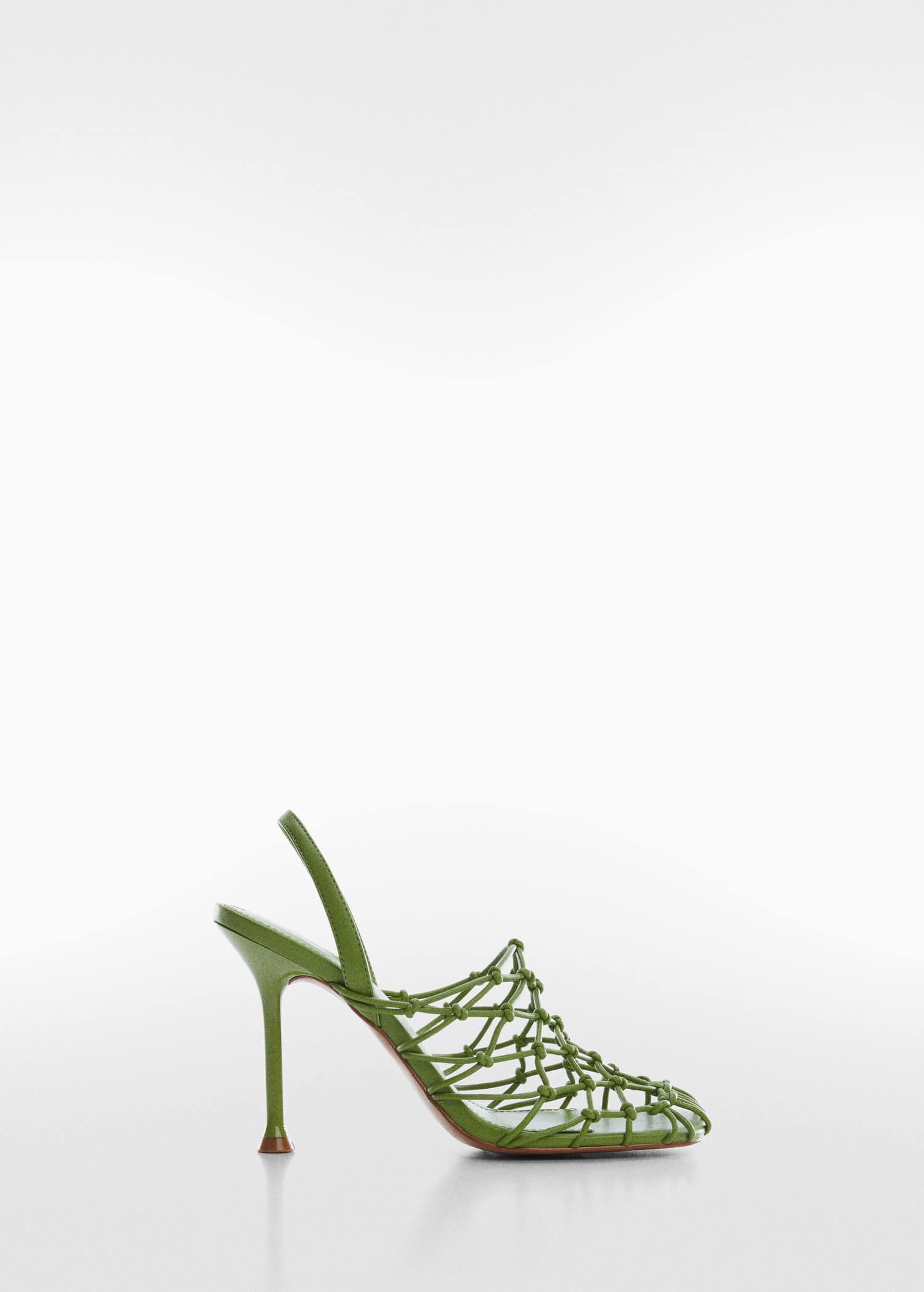 MANGO Mesh Sandals in Green | endource