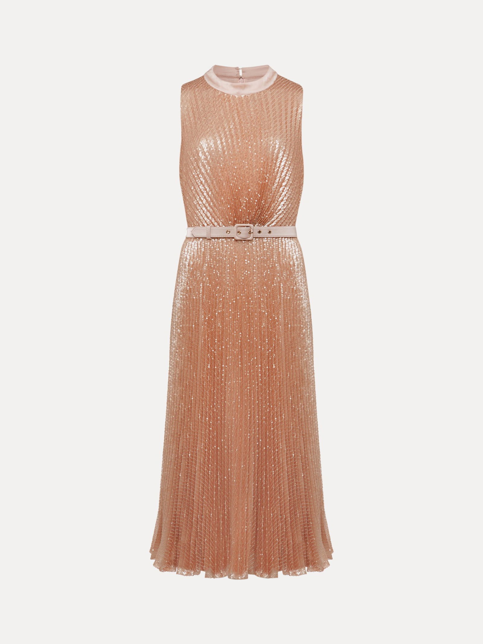 PHASE EIGHT Simara Sequin Dress in Rose Gold | endource