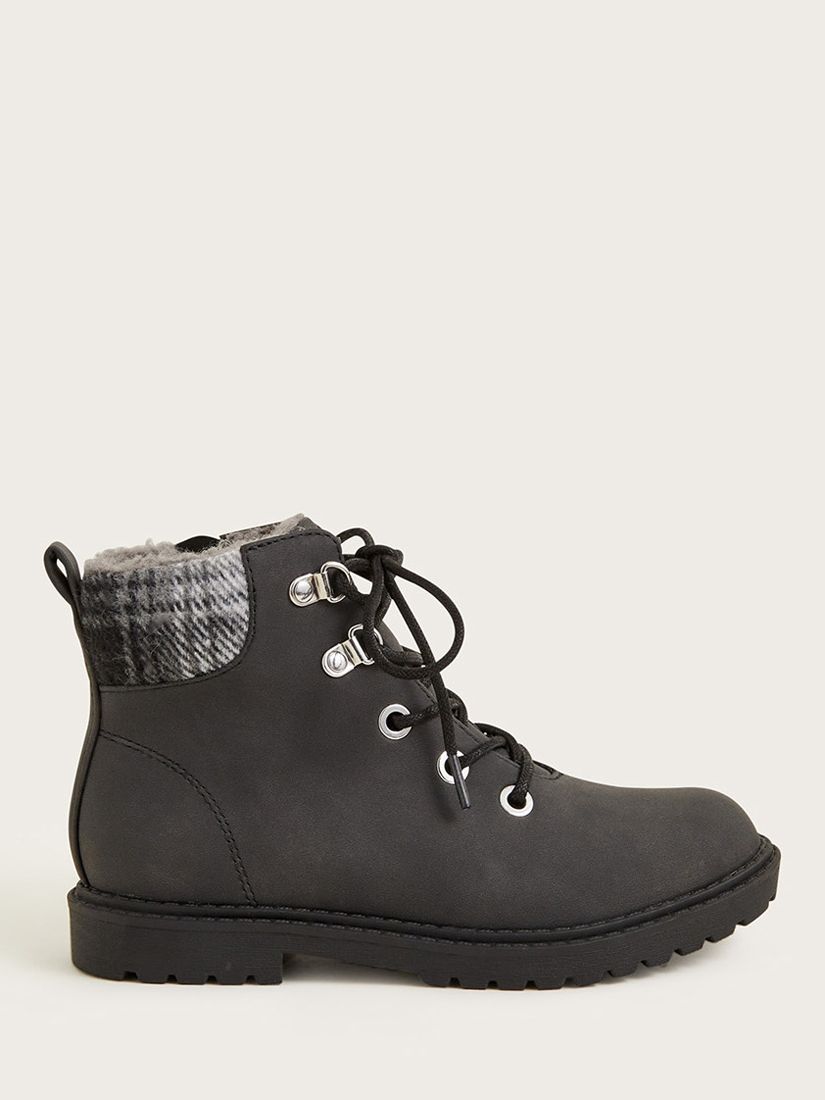 Monsoon Checked Ankle Boots in Black | Endource