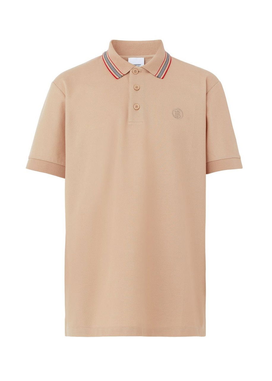 BURBERRY Icon Stripe Collar Polo Shirt | endource