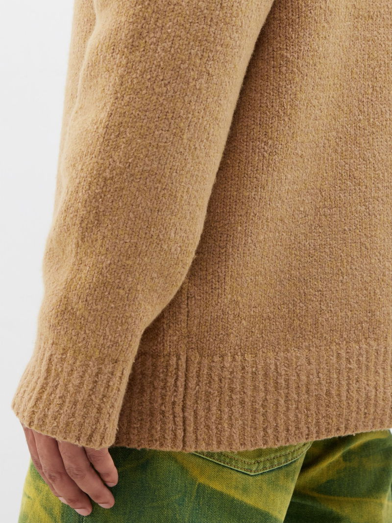 ACNE STUDIOS Korval Textured-Knit Cardigan in Brown | endource