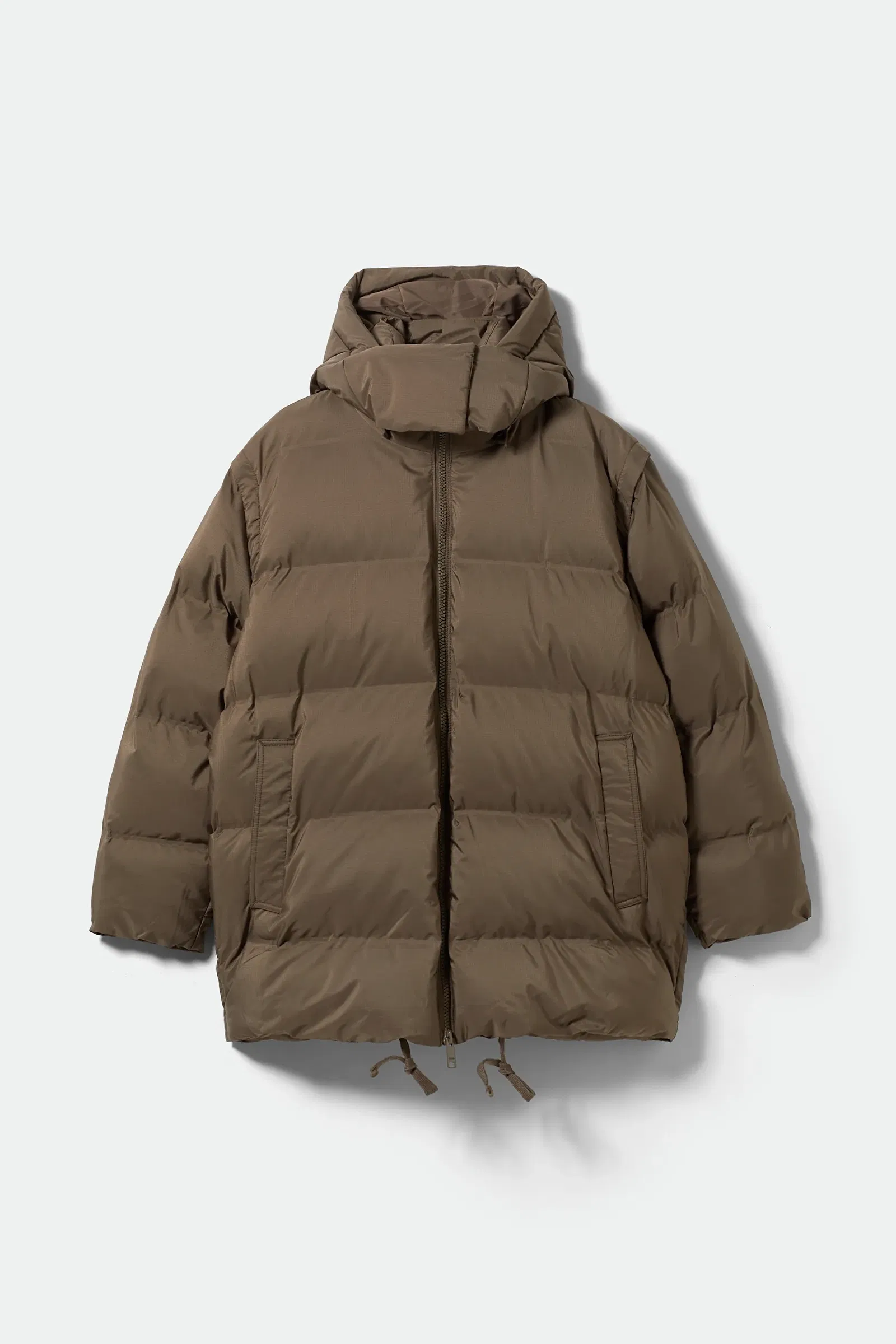 WEEKDAY Air Puffer Jacket in Taupe | endource