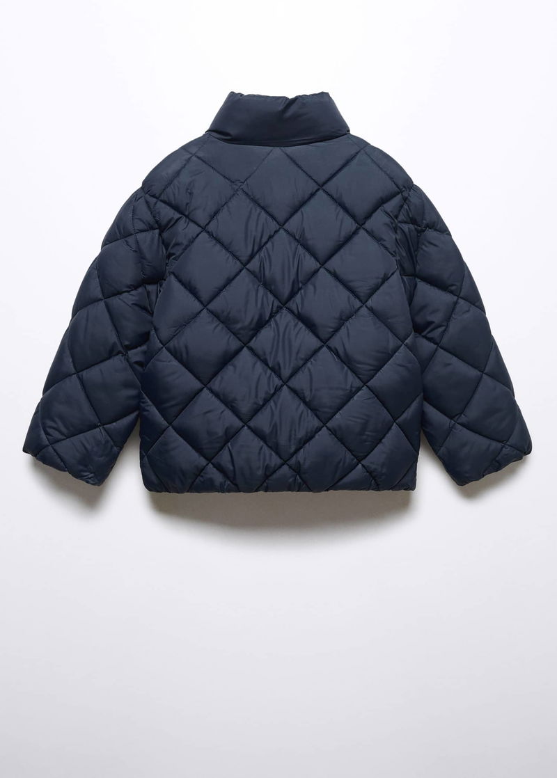 MANGO Quilted Jacket in Navy | Endource