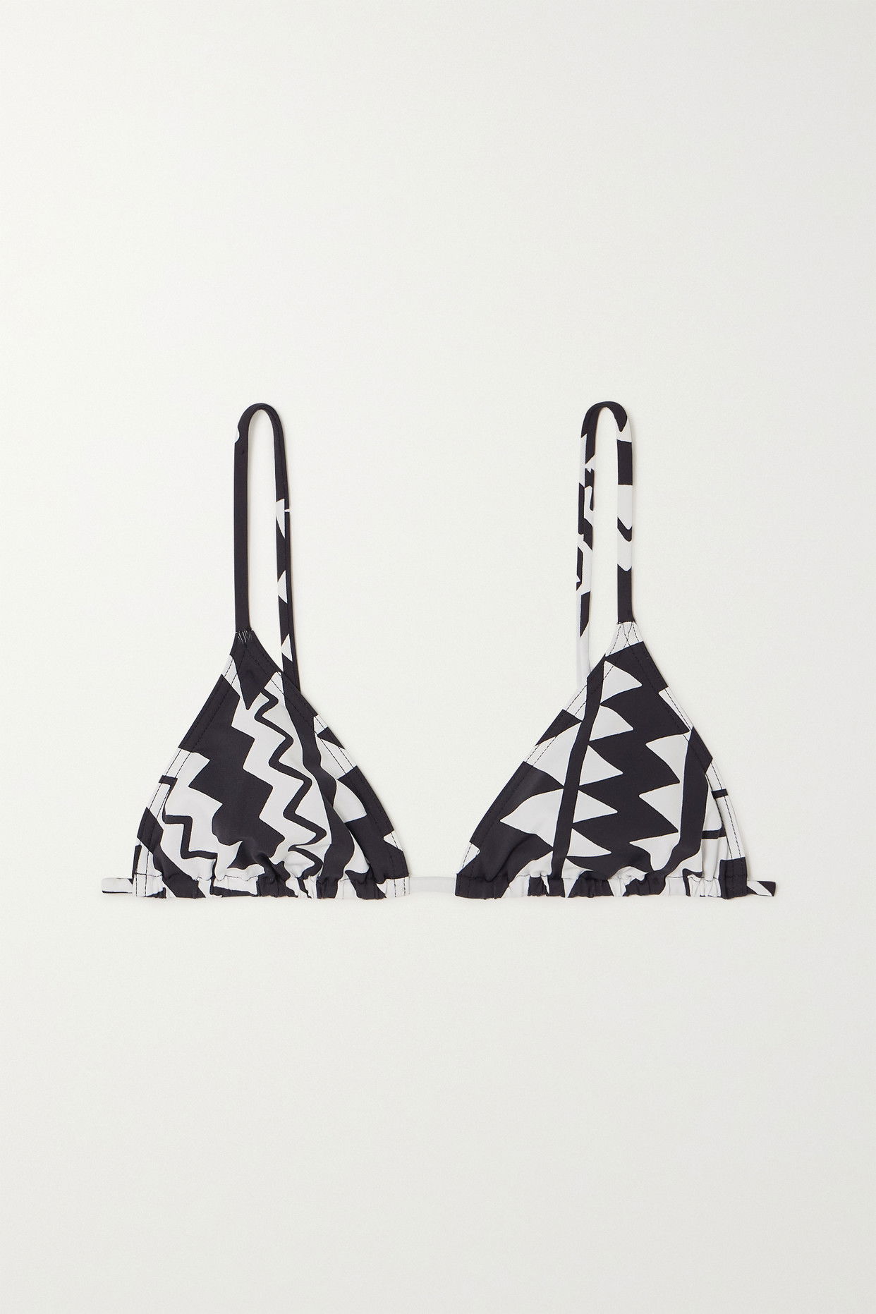 ERES Esprit Printed Triangle Bikini Top in Black | Endource