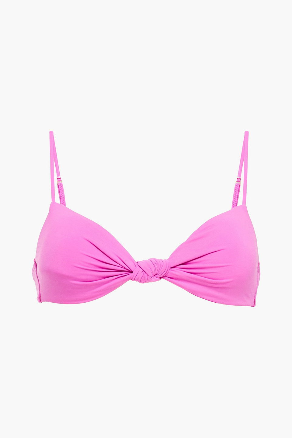 VIX PAULA HERMANNY Erin Knotted Triangle Bikini Top in Pink | endource