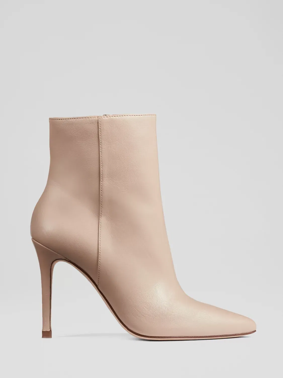 L.K. BENNETT Cleo Leather Ankle Boots in Latte | Endource